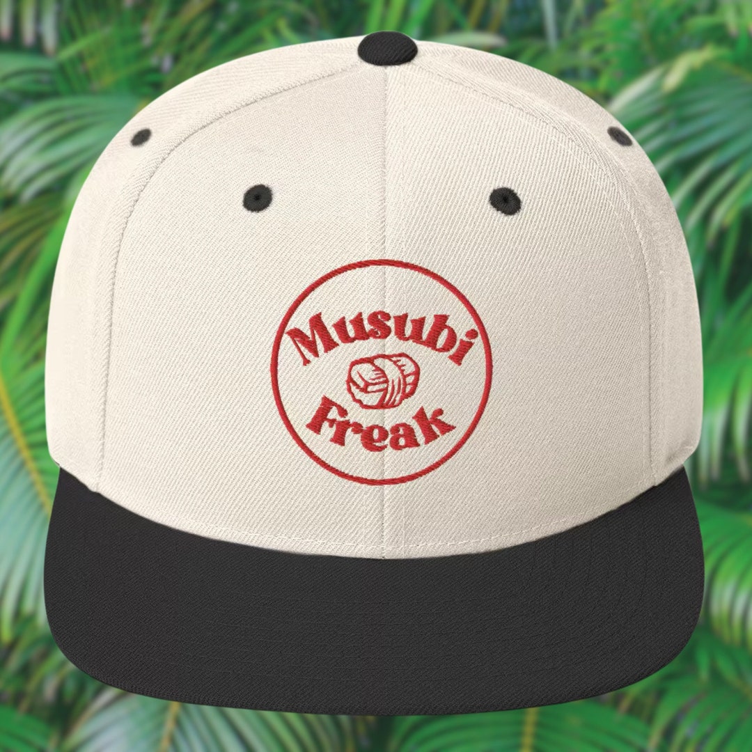 Musubi Freak Embroidered Classic Snapback Trucker Hat, Japanese Sushi ...