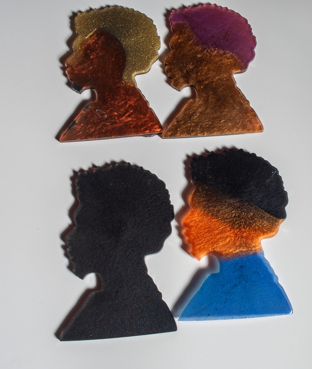 Afro Male Coaster, Customizable - Etsy