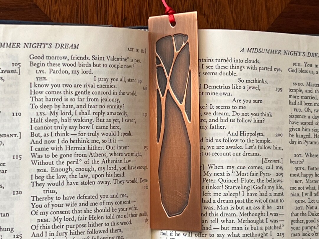 James Mattson Coppercraft Etched Copper Bookmark - Art Nouveau Pattern ...
