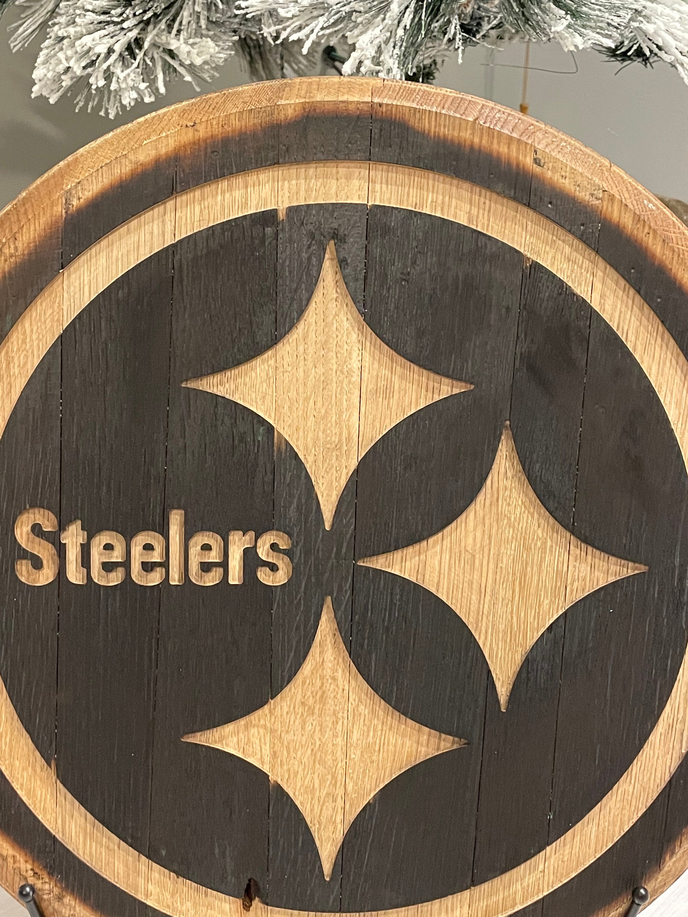 Pittsburgh Steelers Bourbon Barrel Head Sign - Etsy