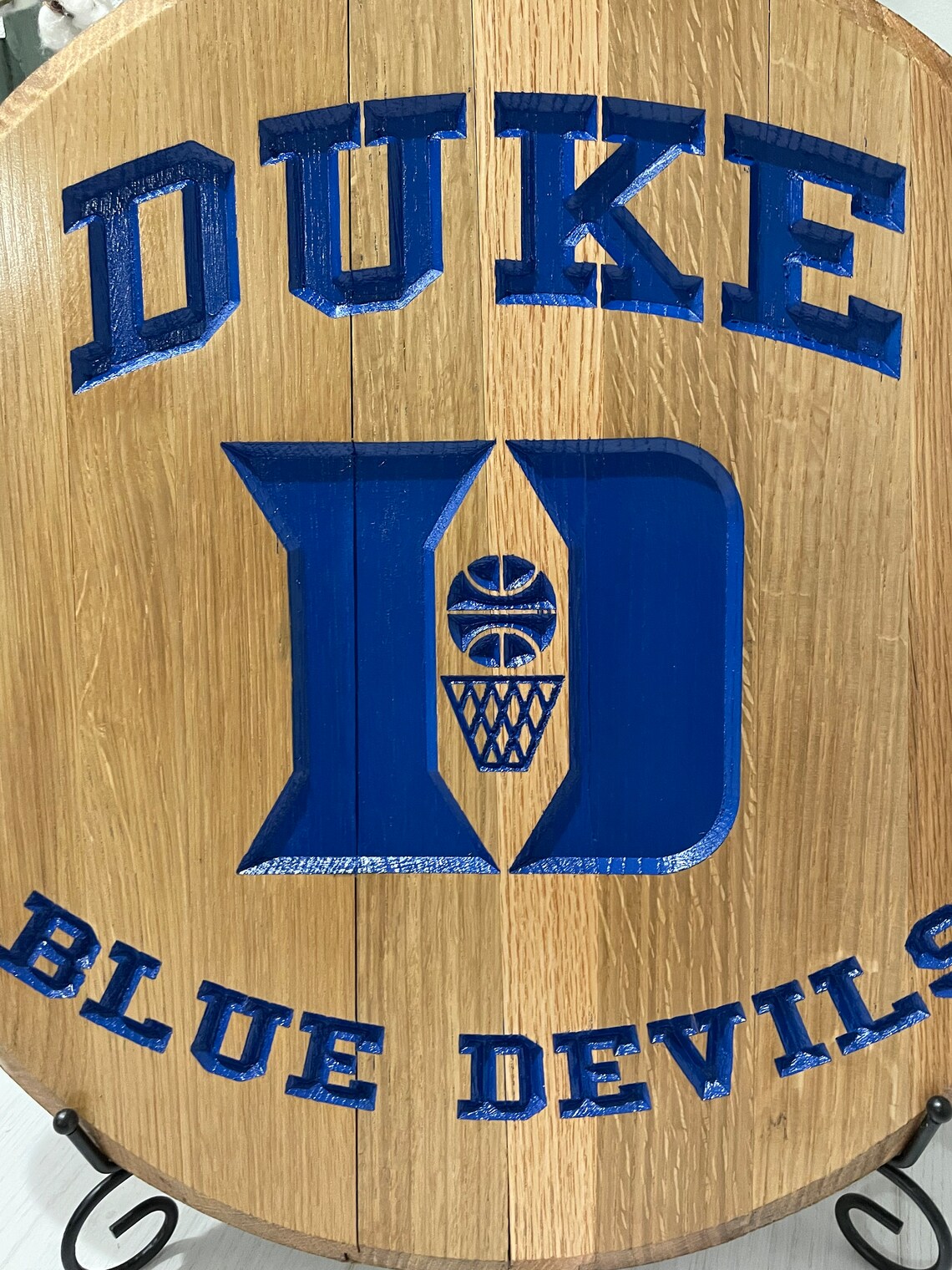 Duke Blue Devil Bourbon Barrel Head Sign - Etsy
