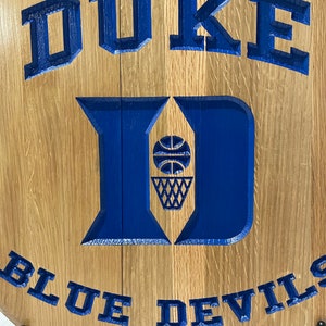 Duke Blue Devil Bourbon Barrel Head Sign - Etsy