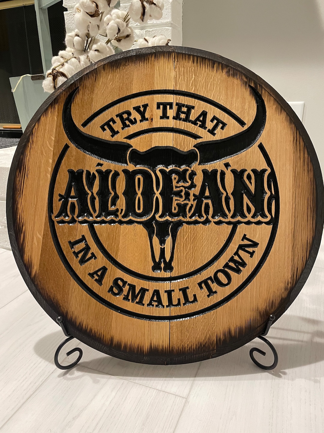 Jason Aldean Bourbon Barrel Head Sign - Etsy