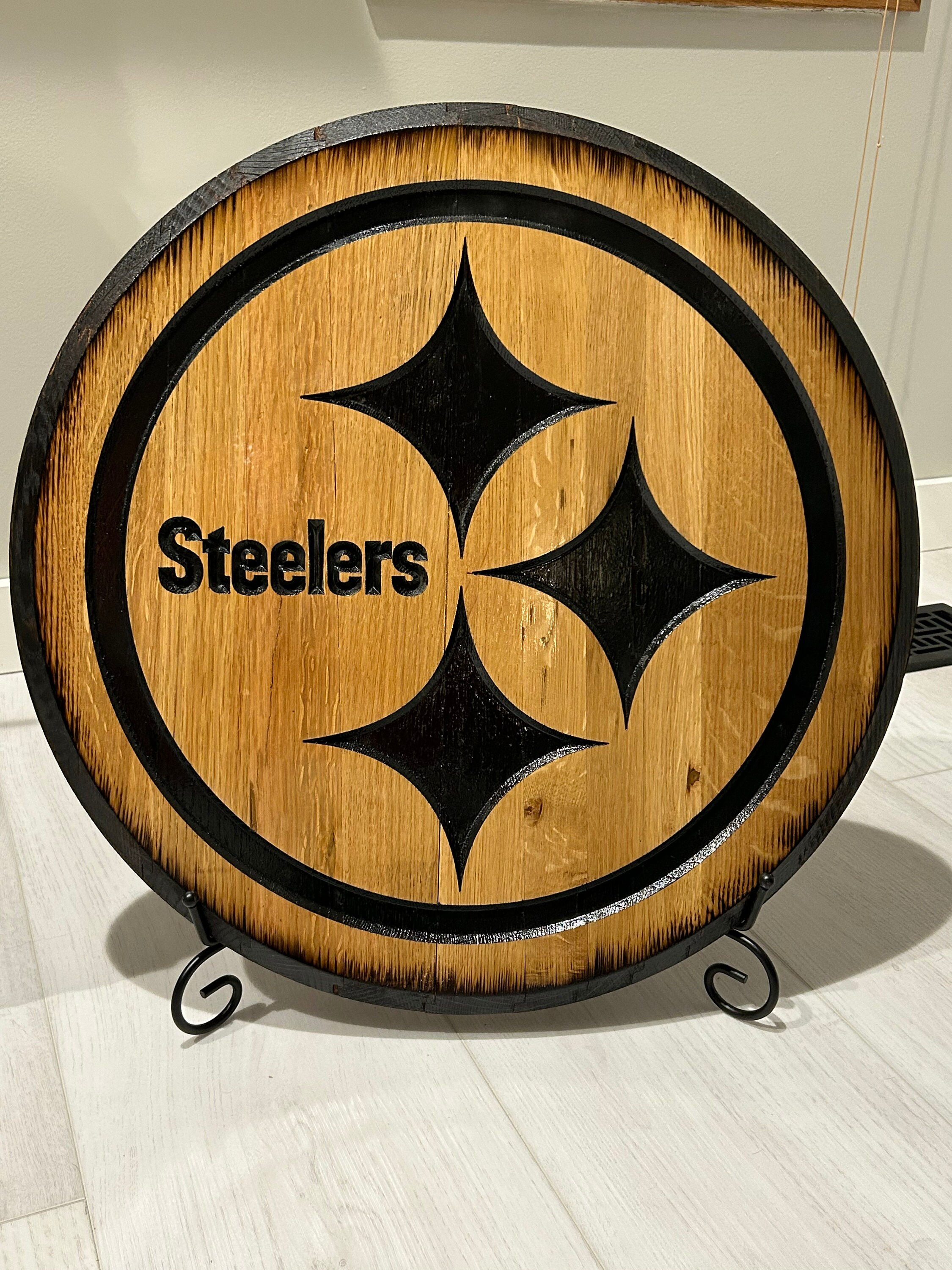 Pittsburgh Steelers Bourbon Barrel Head Sign - Etsy