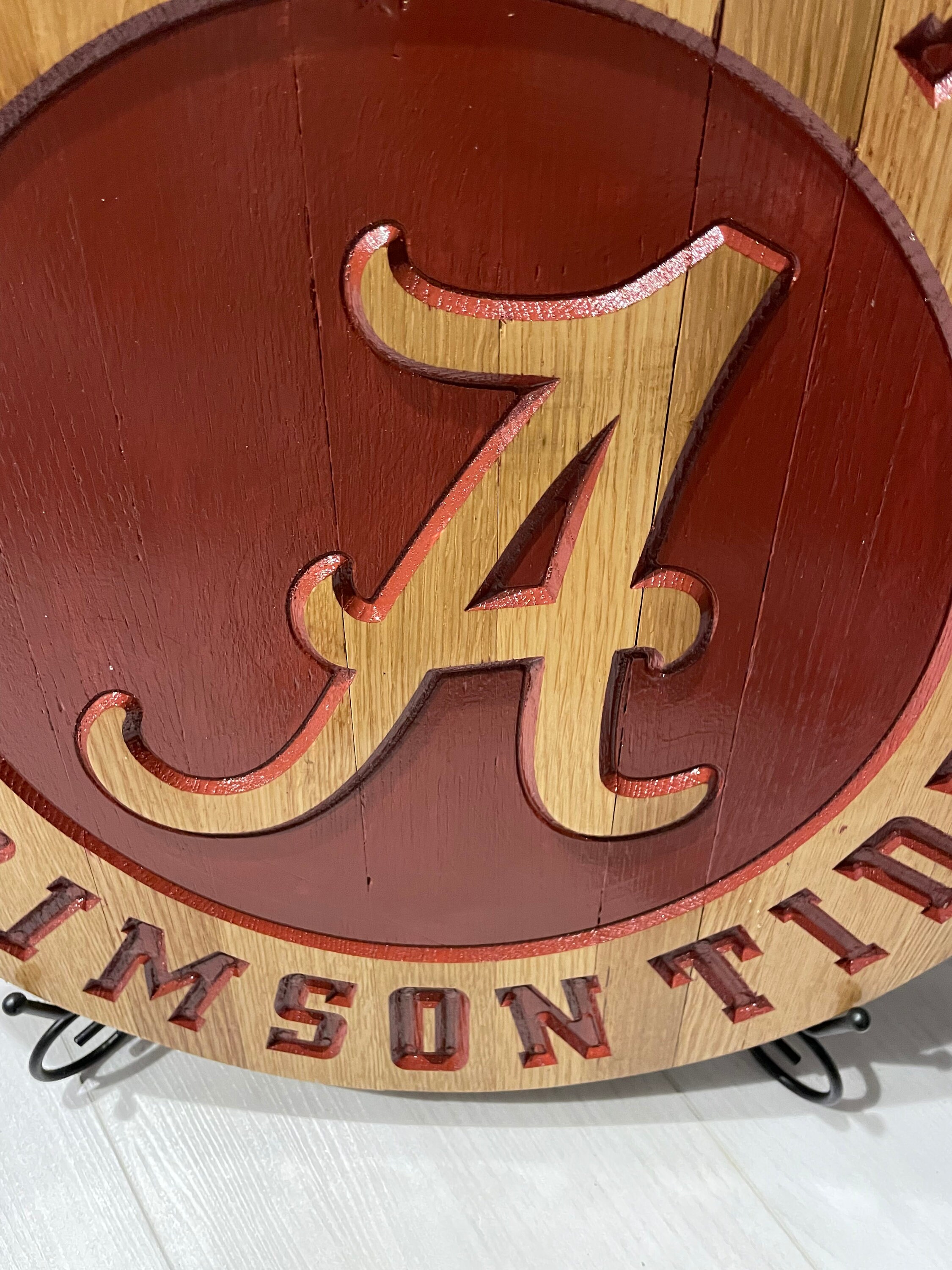 Alabama Bourbon Barrel Head Carved Sign - Etsy