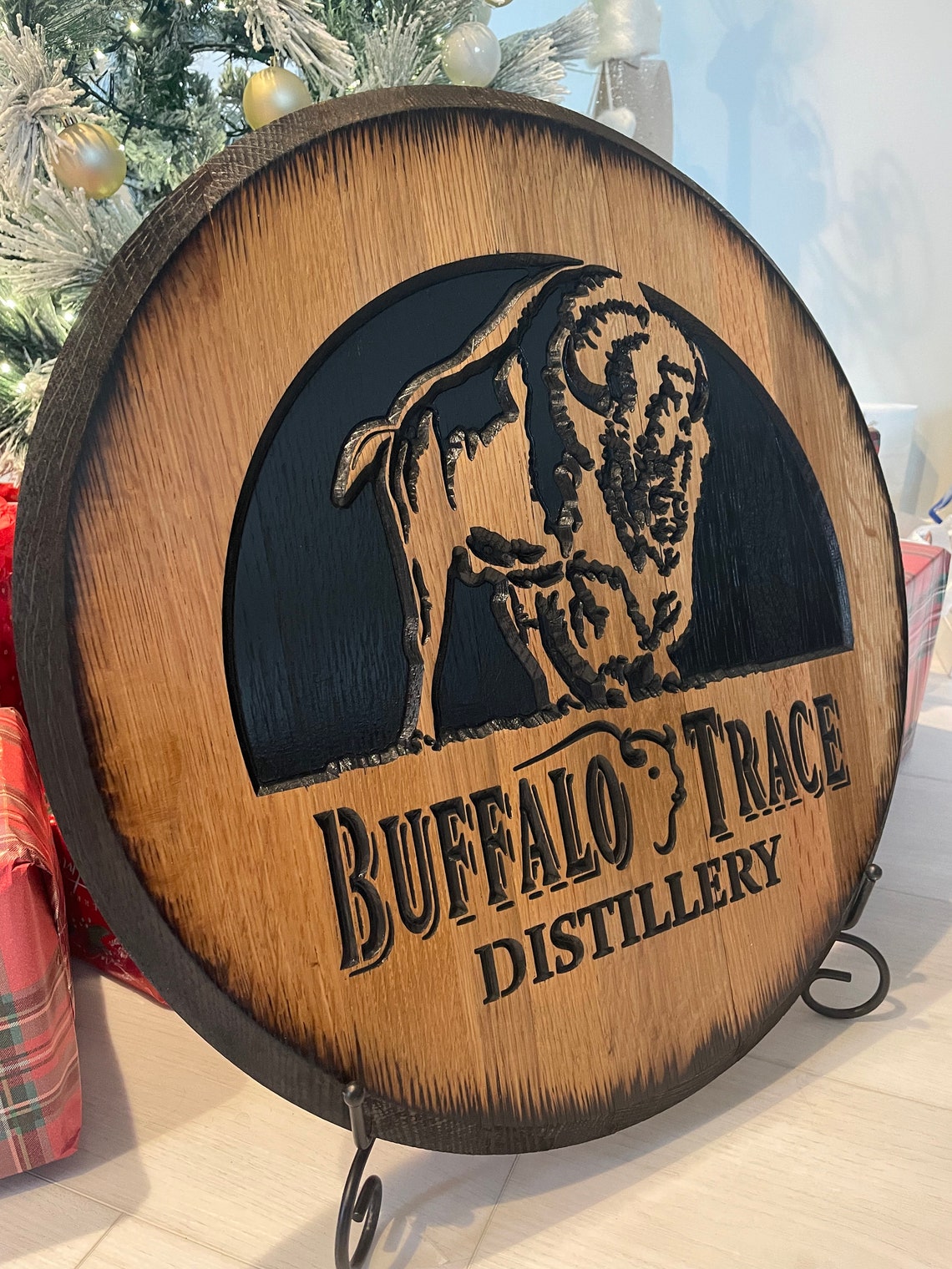 Buffalo Trace Barrel Head- Carved - Etsy