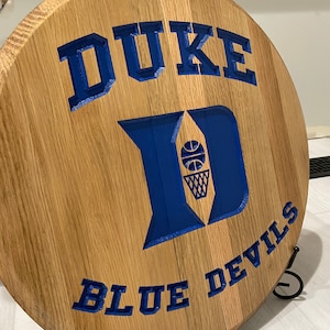 Duke Blue Devil Bourbon Barrel Head Sign - Etsy