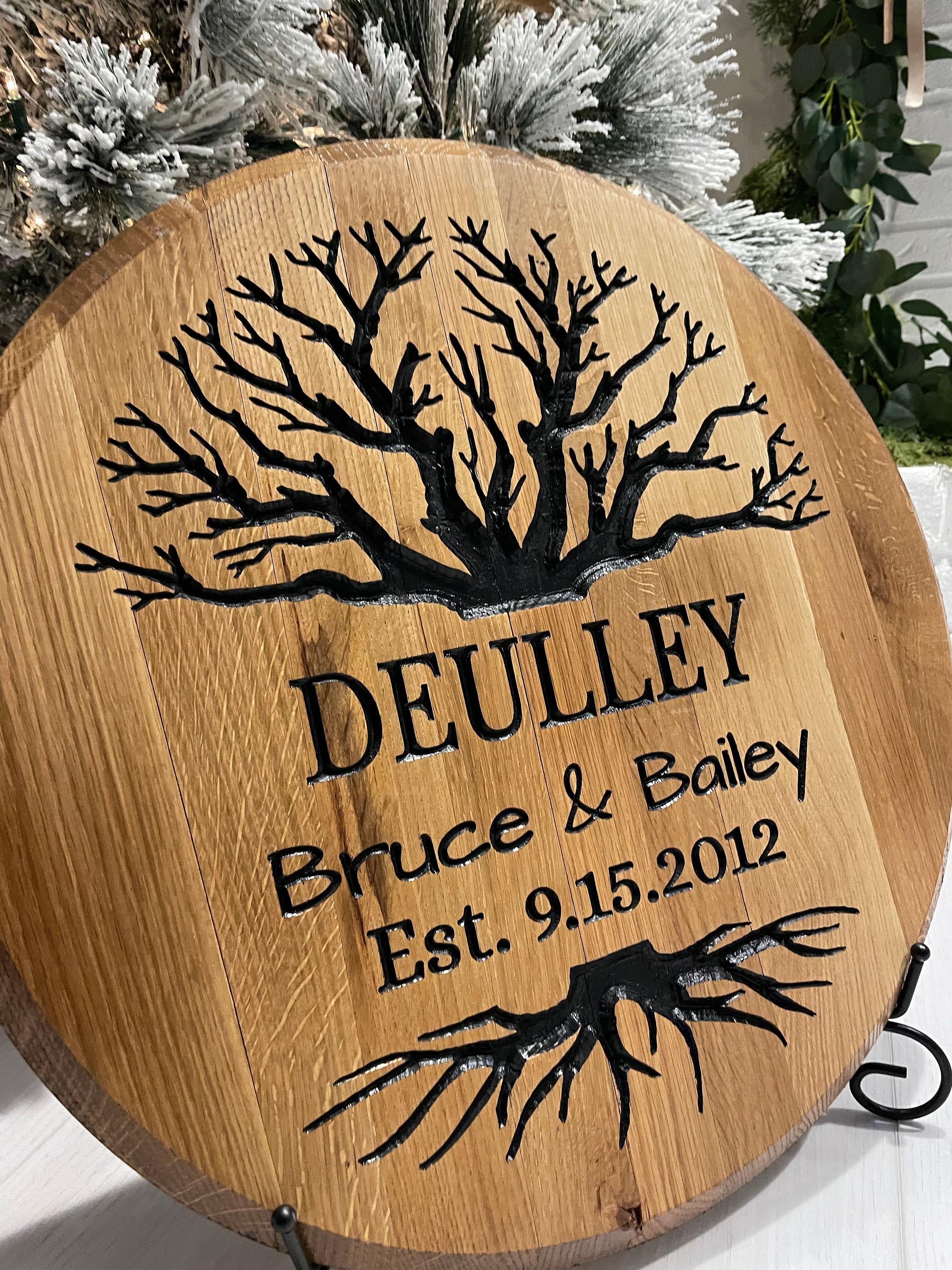 Customized Bourbon Barrel Head Sign Wedding/anniversary Gift - Etsy