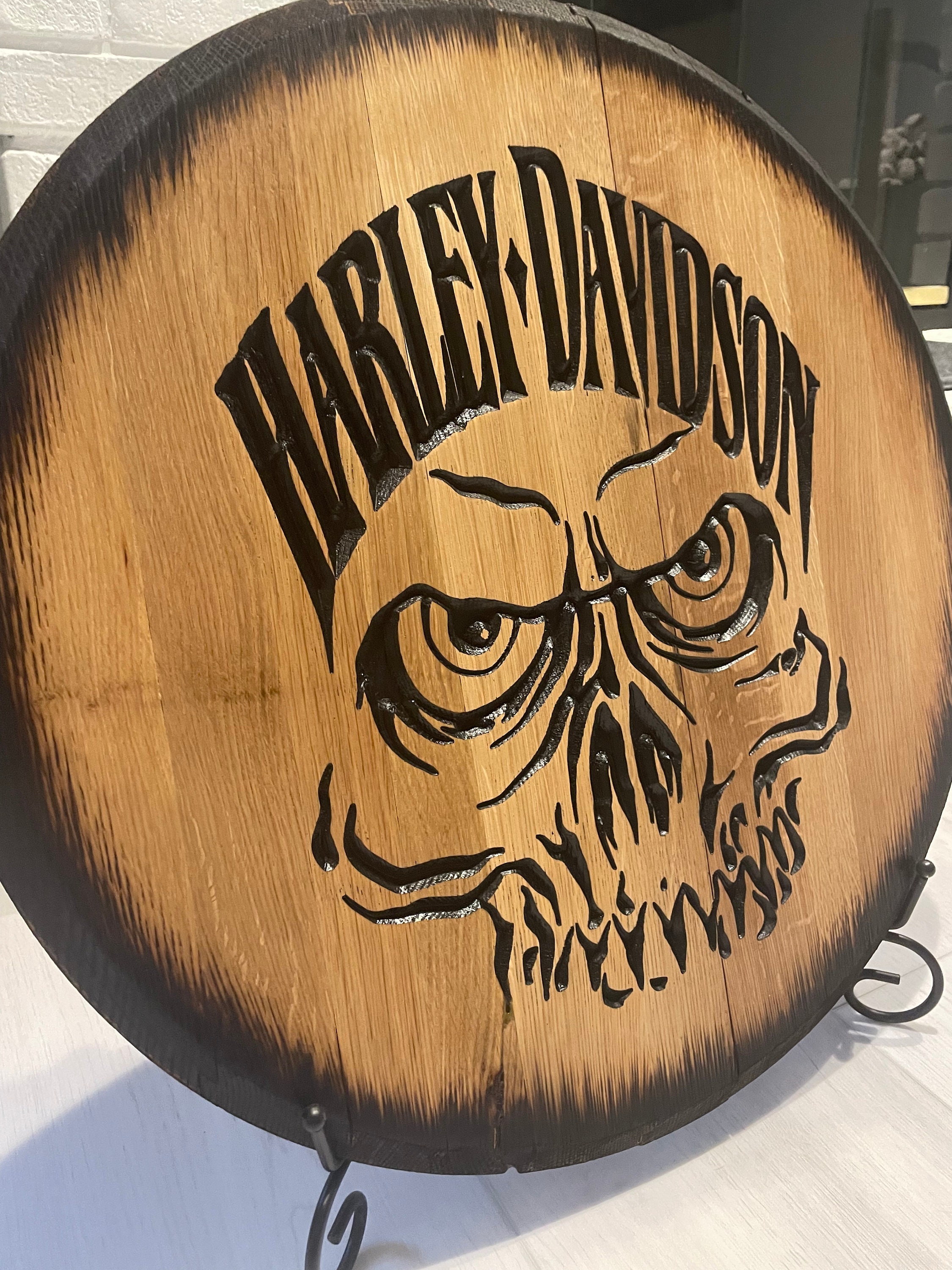 Harley Davidson Barrel Head Sign - Etsy