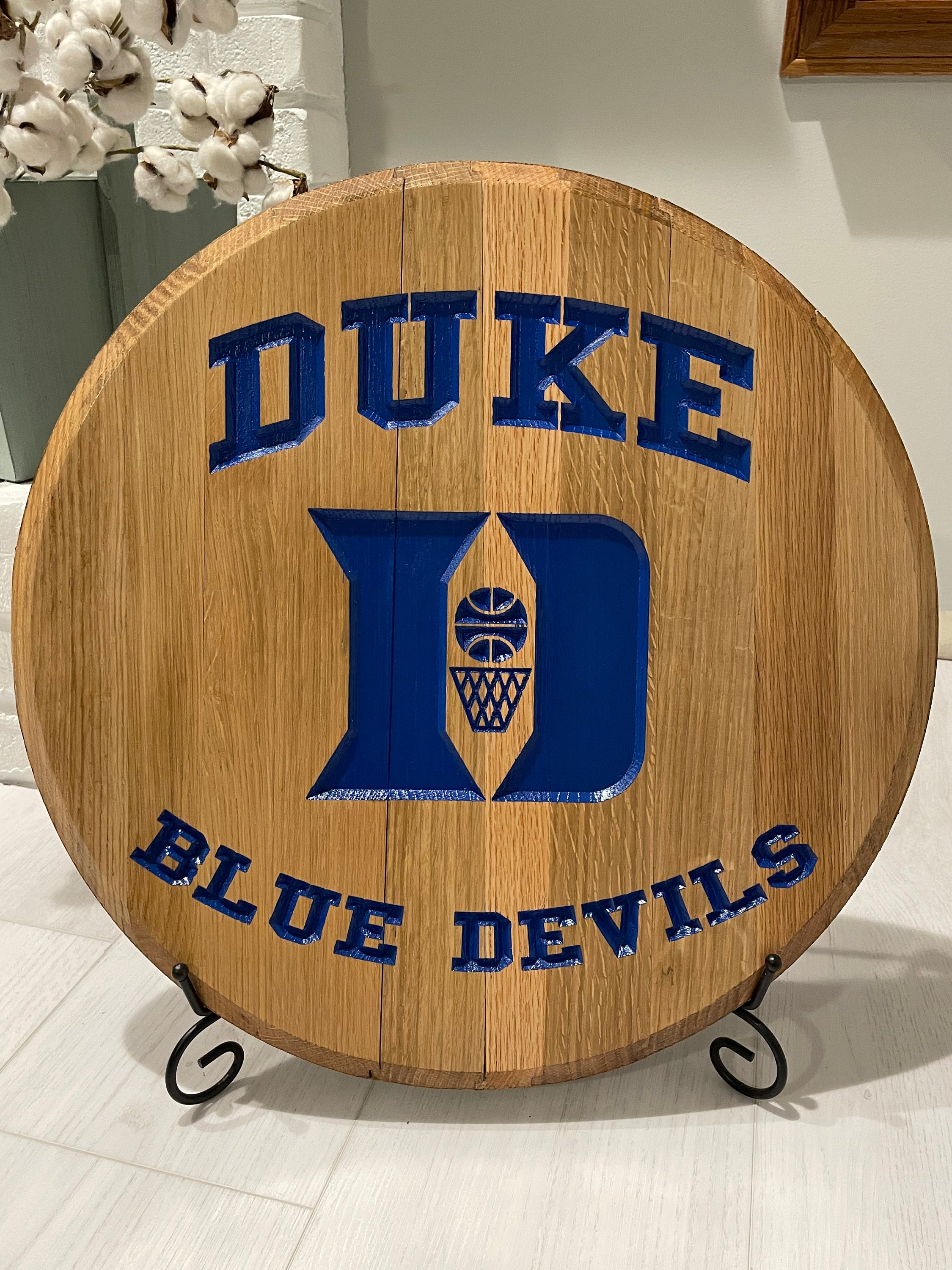 Duke Blue Devil Bourbon Barrel Head Sign - Etsy