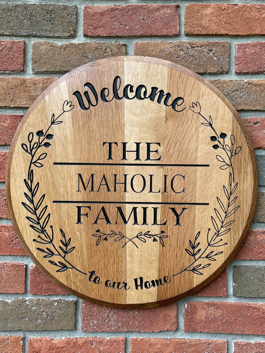 Custom Barrel Head Sign Customized With Your Last Name - Etsy