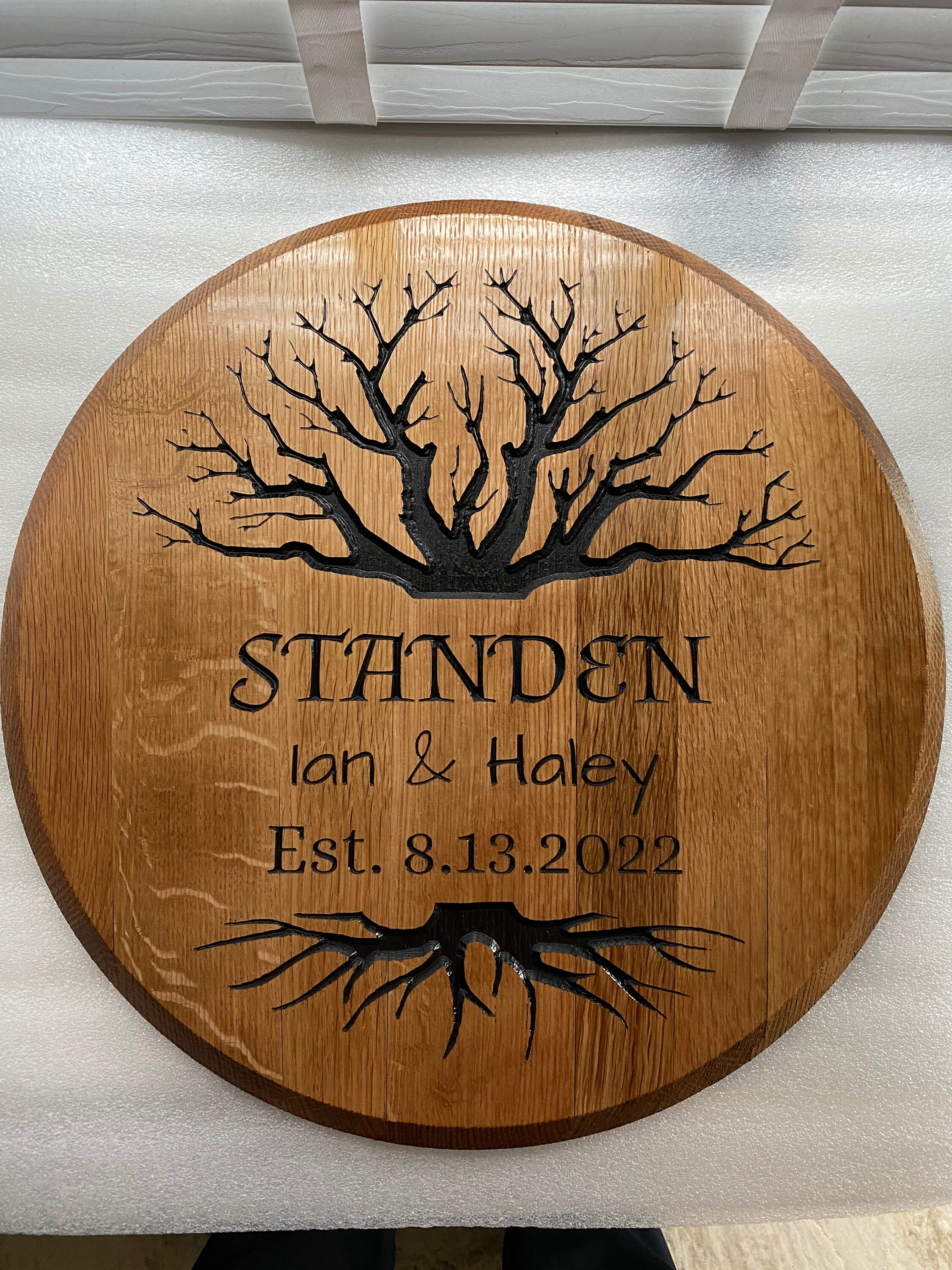 Customized Bourbon Barrel Head Sign Wedding/anniversary Gift - Etsy