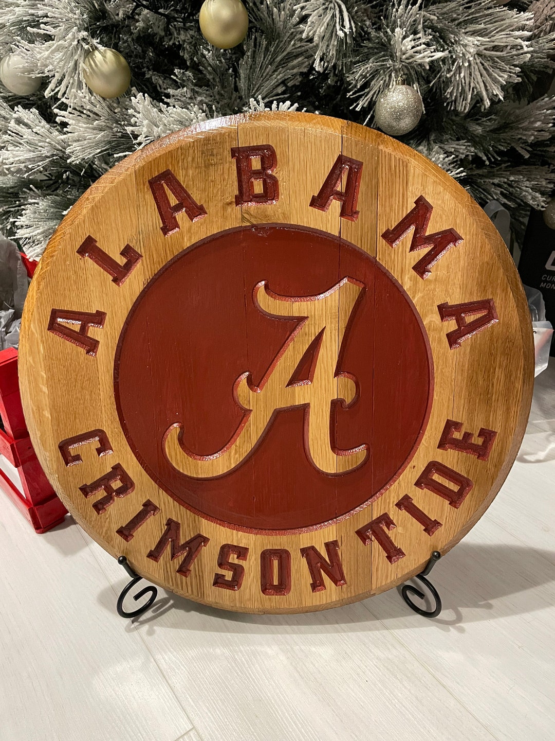 Alabama Bourbon Barrel Head Carved Sign - Etsy