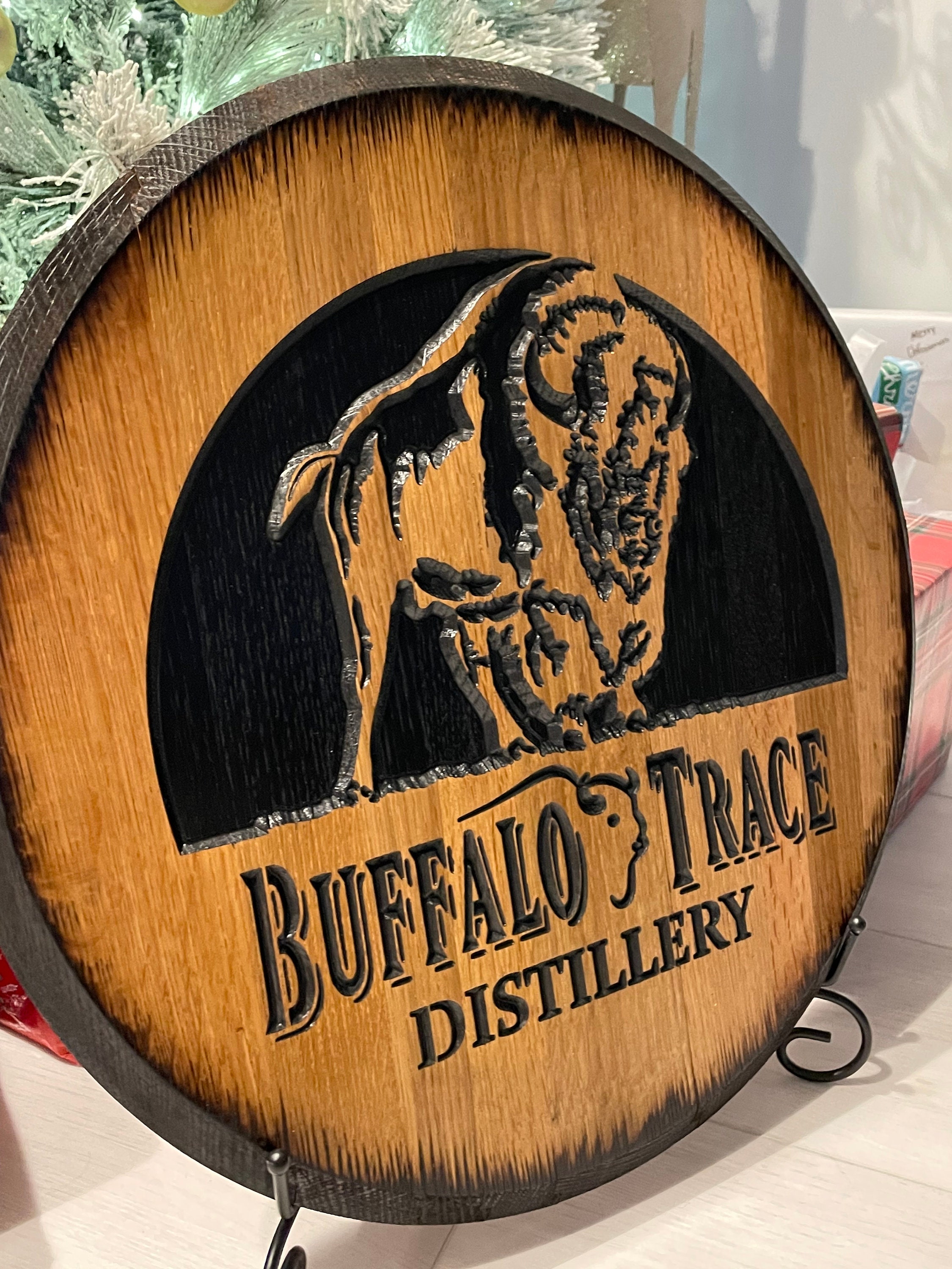 Buffalo Trace Barrel Head- Carved - Etsy