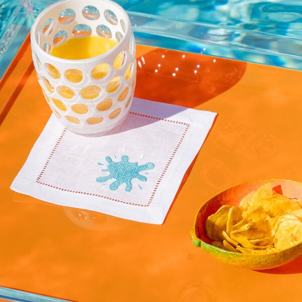 Colorful Linen Napkin Paint Party - Etsy