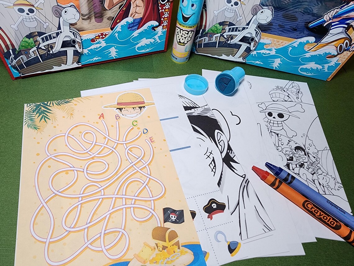 Anime Party Favor Gable Boxes: One Piece Theme - Etsy