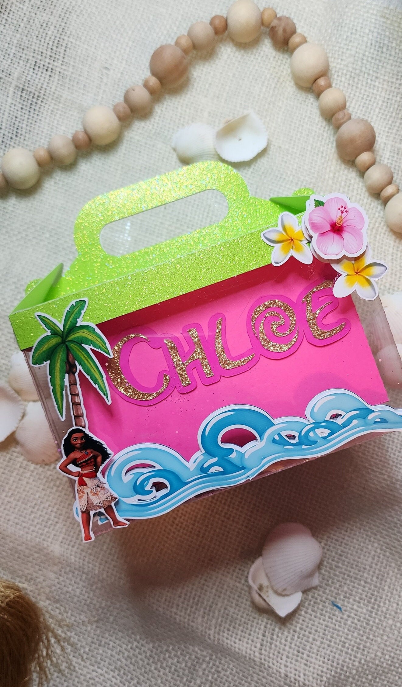 Maui Princess Favor Boxes, Aloha Princess Favor Box, Birthday Favor Box ...