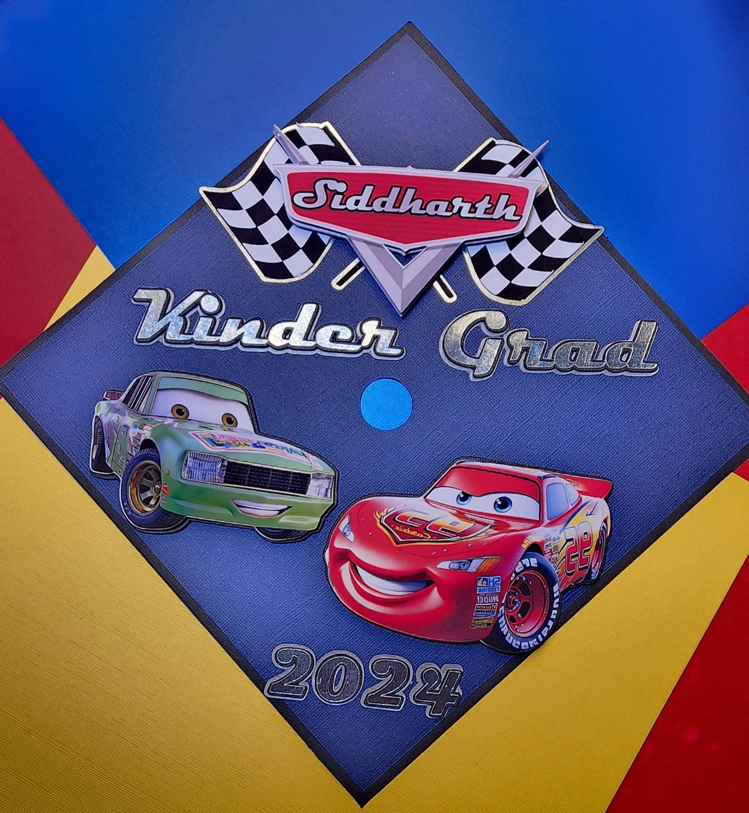 Promotion Graduation Red Racing Car Grad Cap Cover, Kinder Grad Cover ...