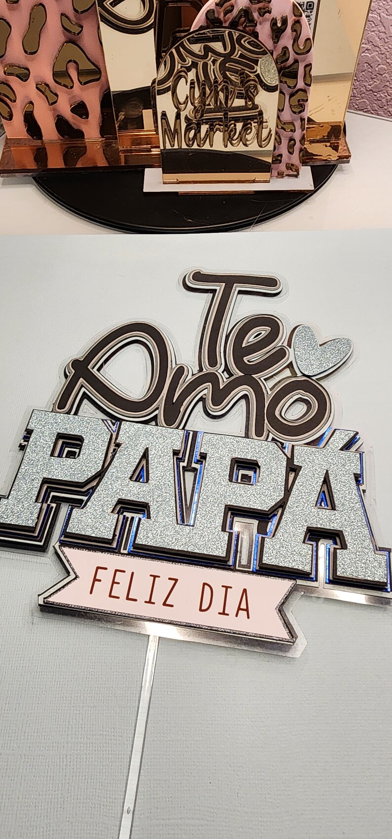 Te Amo Papa, Gifts for Dad, Cake Topper Para Papa, Spanish Cake Topper ...
