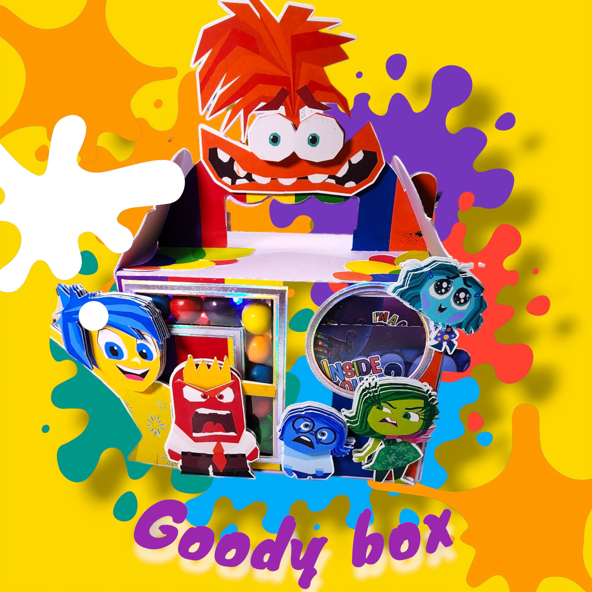 Emotions Favor Boxes, Inside Out Theme Party, Favor Boxes Inside Out ...