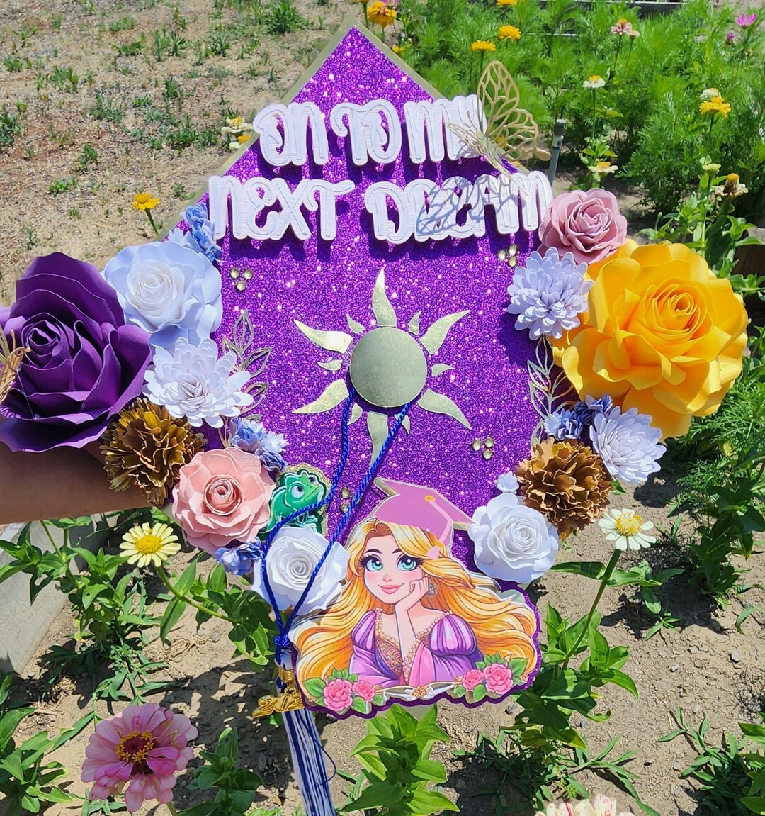 Grad Cap Cover, Ra-punzel Graduation Cap, High School, Middle School ...