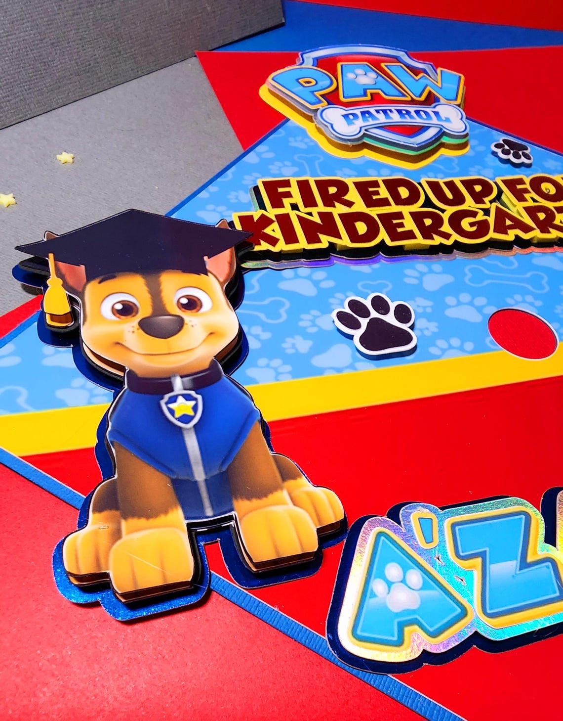 Personalized Paw Patrol Graduation Cap Cover: Kindergarten Promotion - Etsy