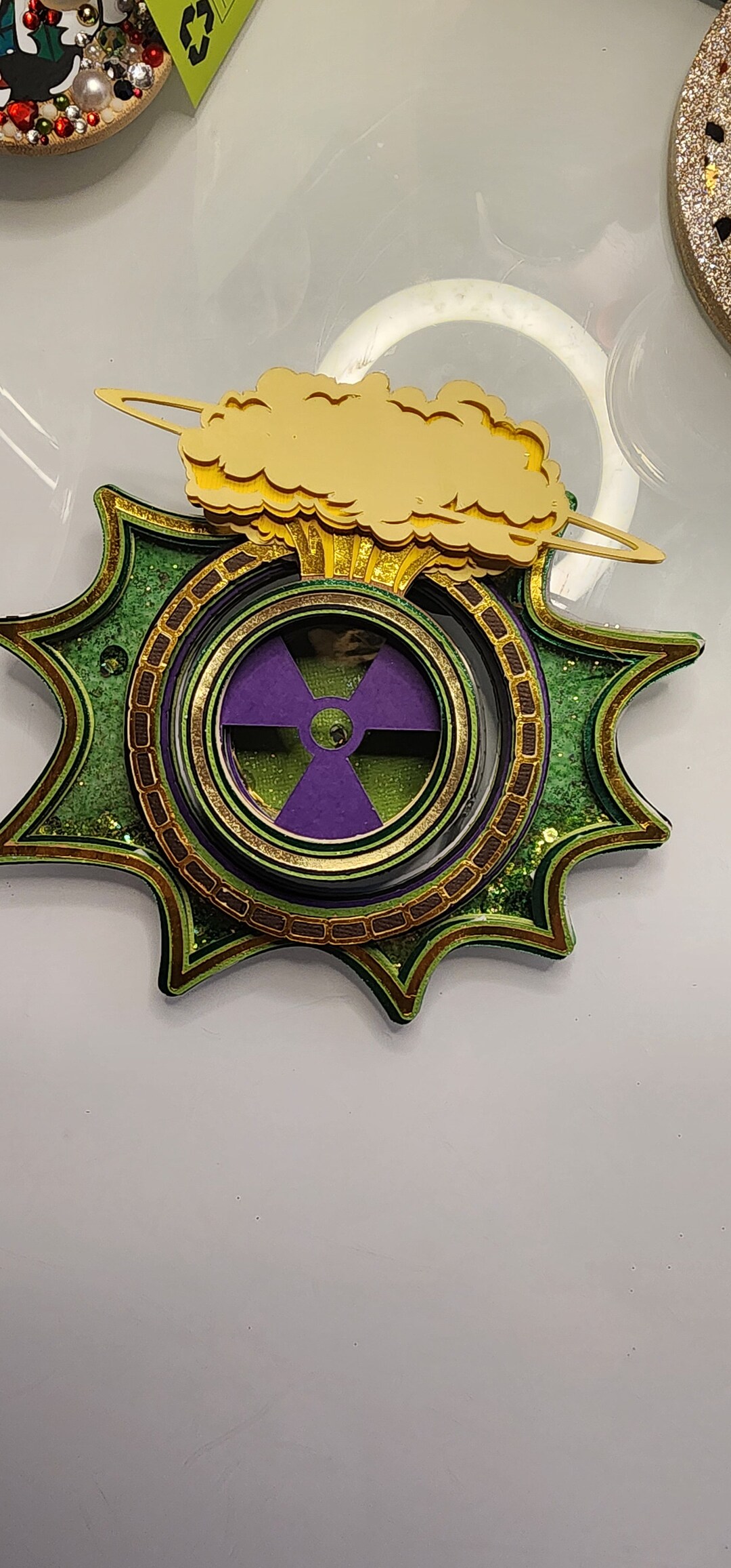 Green Man Cake Topper, Personalized Cake Topper, Shaker With Lights ...