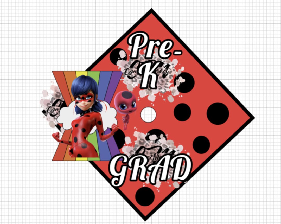 Lady Bug Graduation Cap Cover, Graduation Cap Cover, Red and Black ...