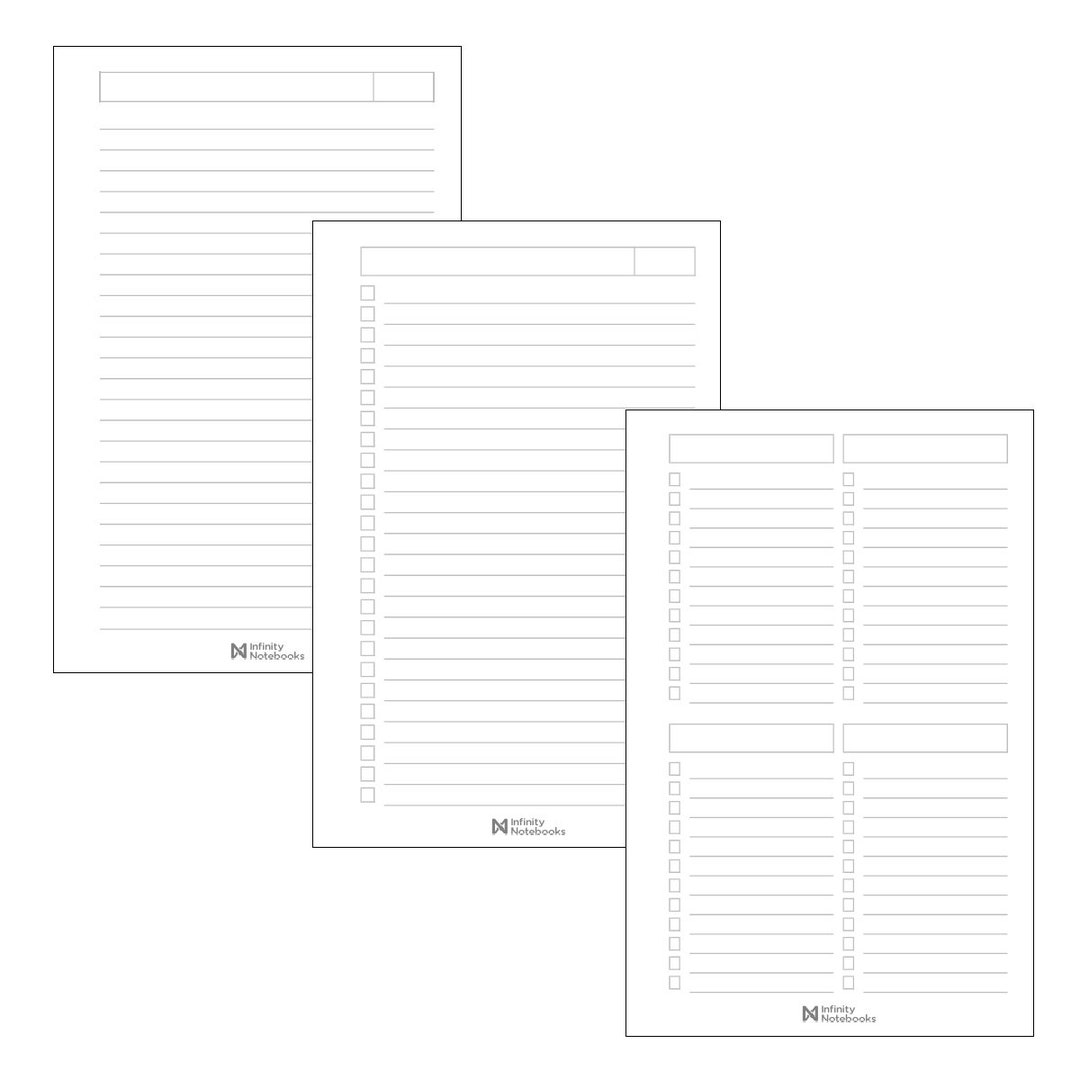 Additional Pages for Infinity Notebook - Reusable Discbound Notebook ...