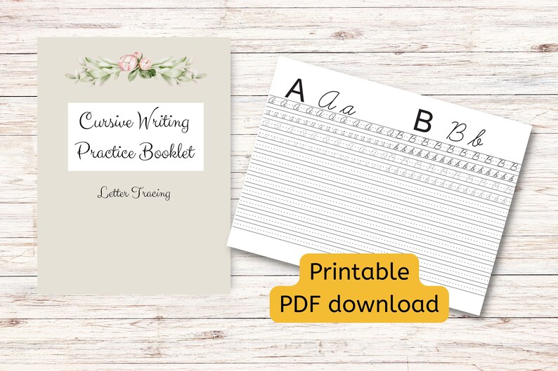 Cursive Writing Practice Printable PDF - Handwriting Practise -tracing ...