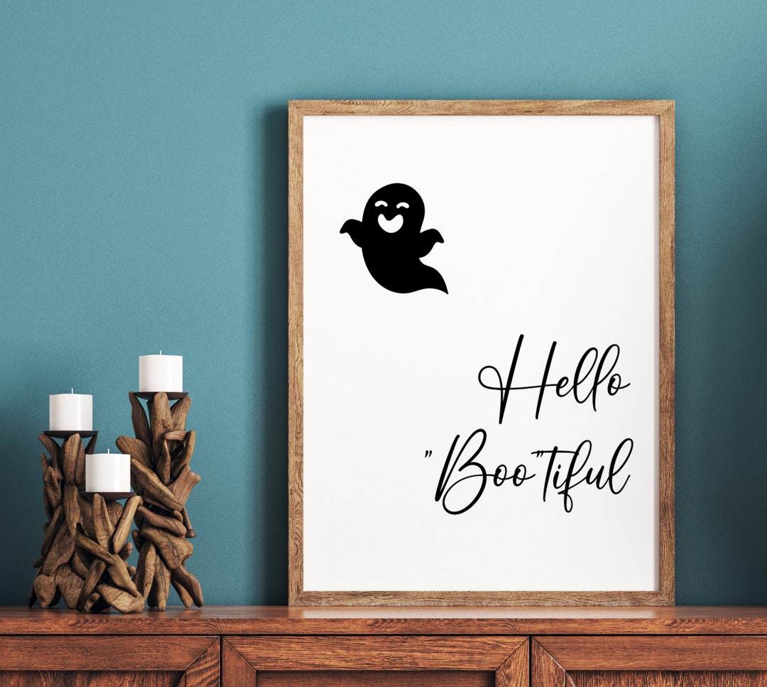Hello Bootiful Wall Art, Minimalist, Typography Print, Instant Download ...