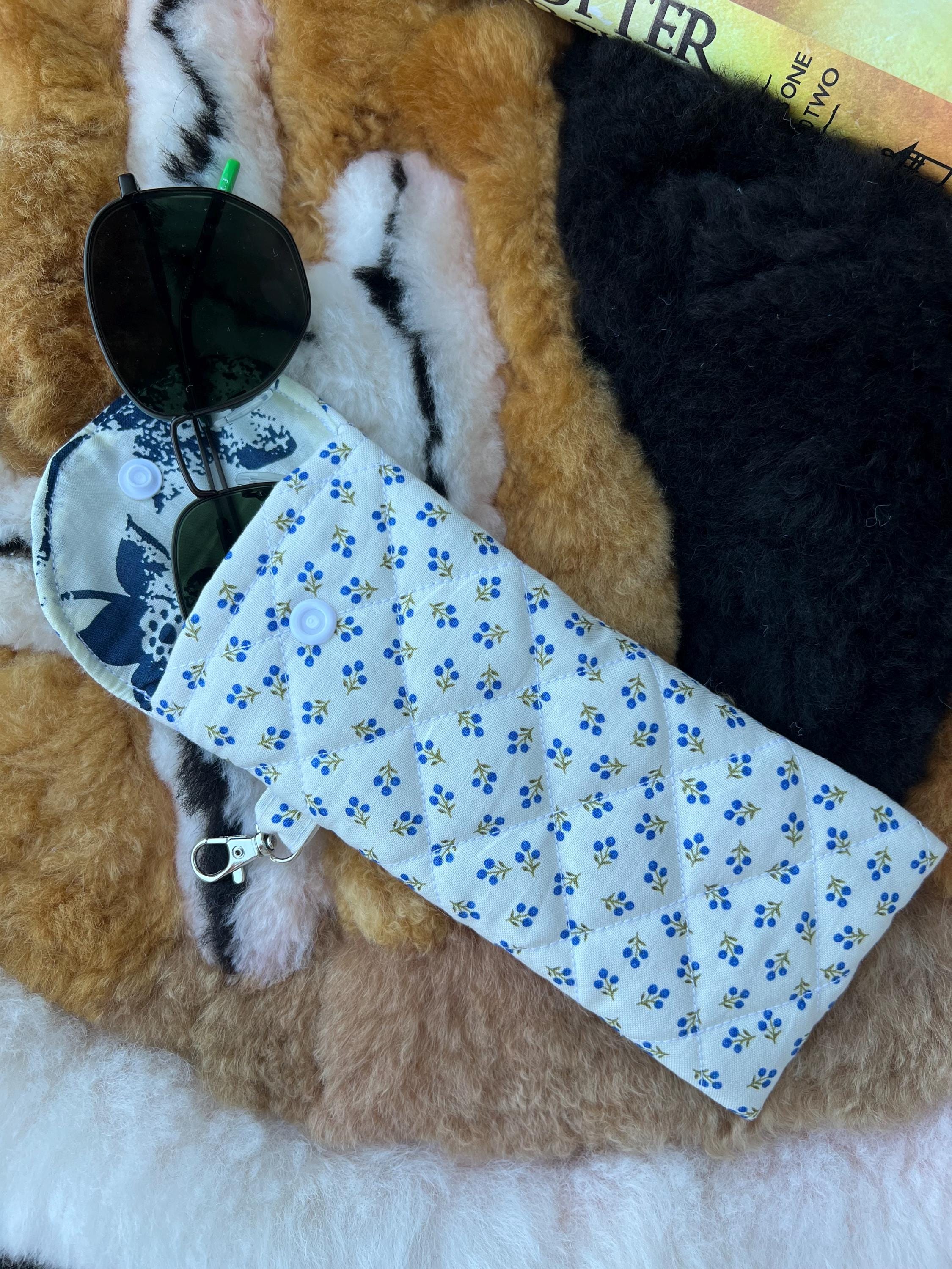 Quilted Sunglasses Case Fabric Eyeglass Case Floral Pouch - Etsy