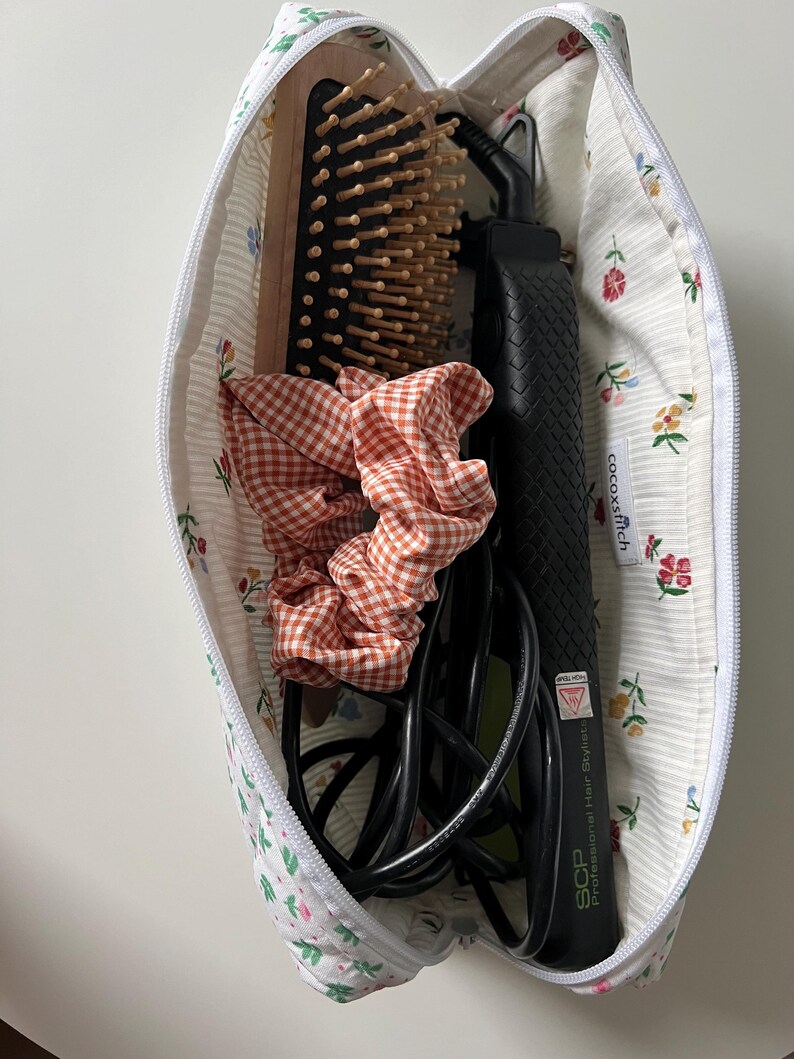 Hair Tool Pouch | Quilted Hair Tool Bag | Dyson Bag | Travel Bag - Etsy