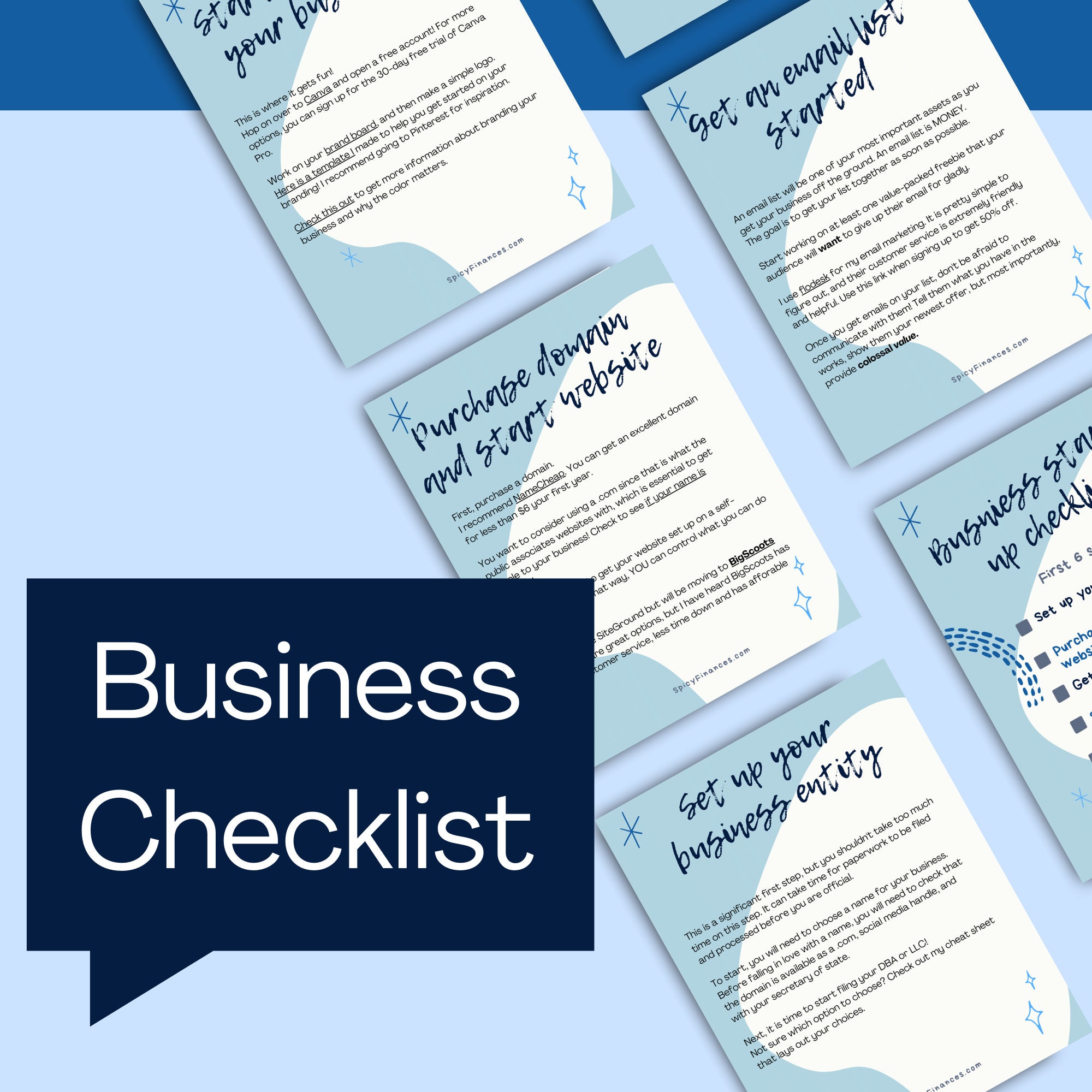 Business Startup Checklist and Workbook - Etsy