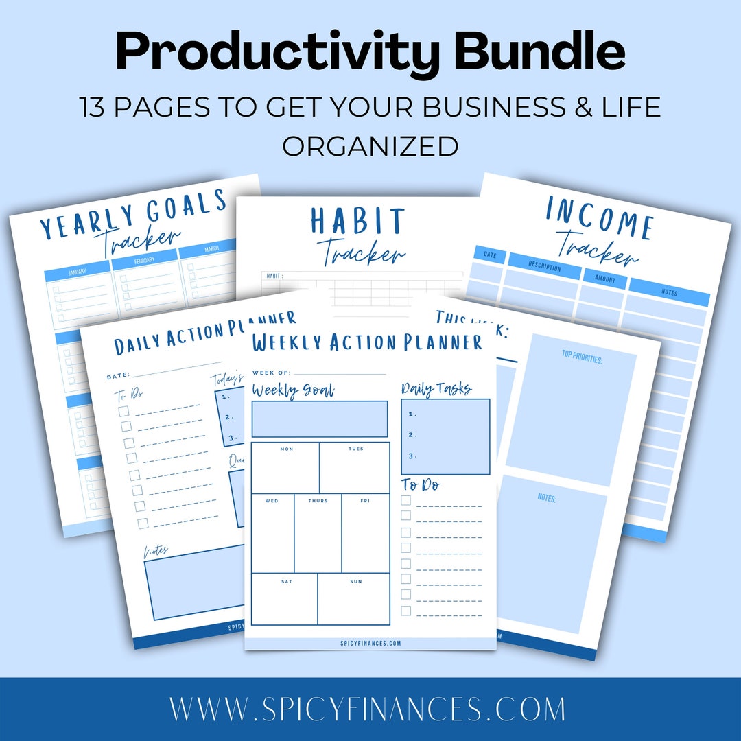 Productivity Bundle Etsy