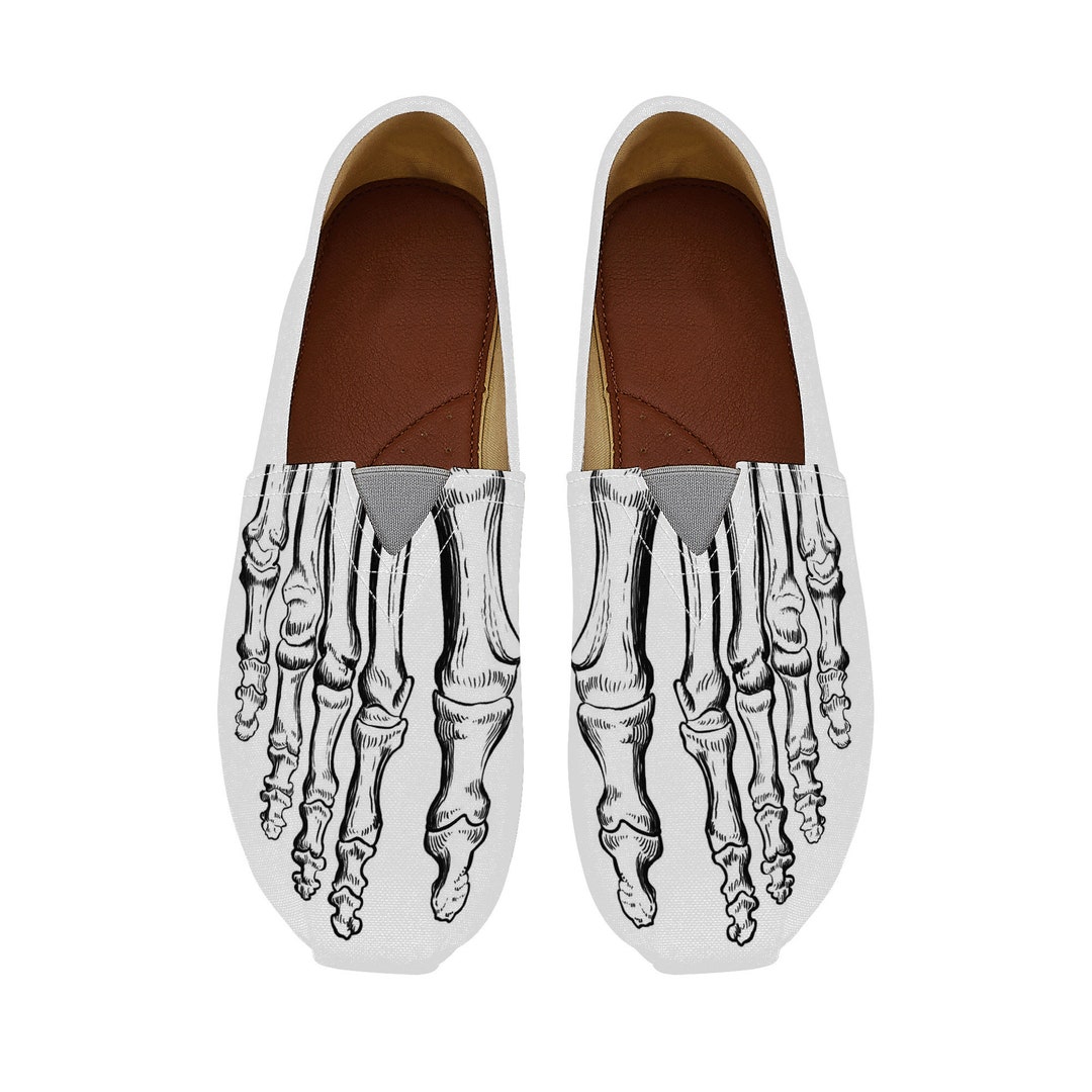 Skeleton Feet Toms Style Casual Shoes| Custom Shoes | Slip on Shoes ...