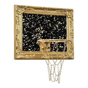 Gold Cowhide Mini Basketball Hoop: Gold Chain Net & Rim - Etsy