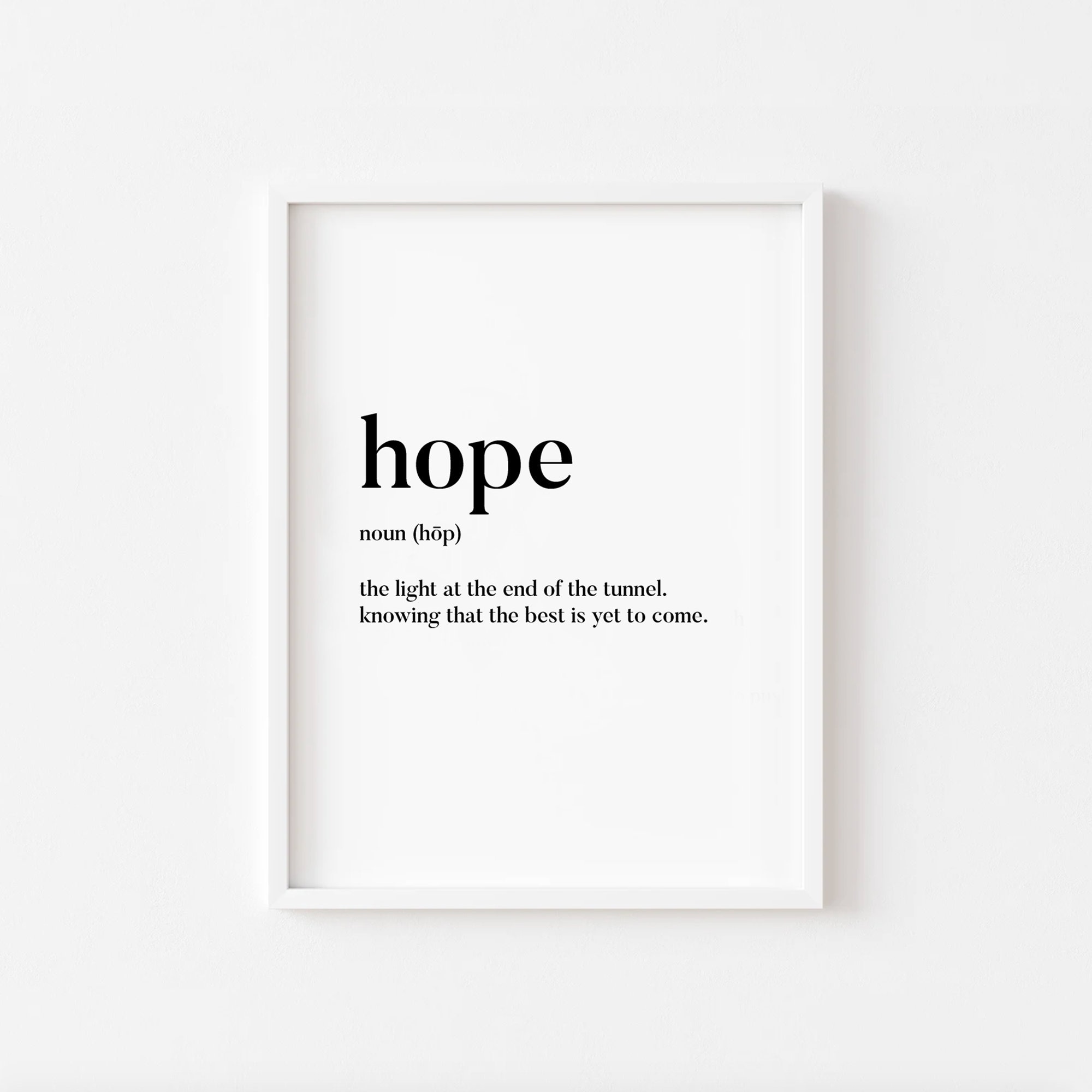 Hope Print, Hope Definition, Printable Wall Art, Inspirational Quotes ...