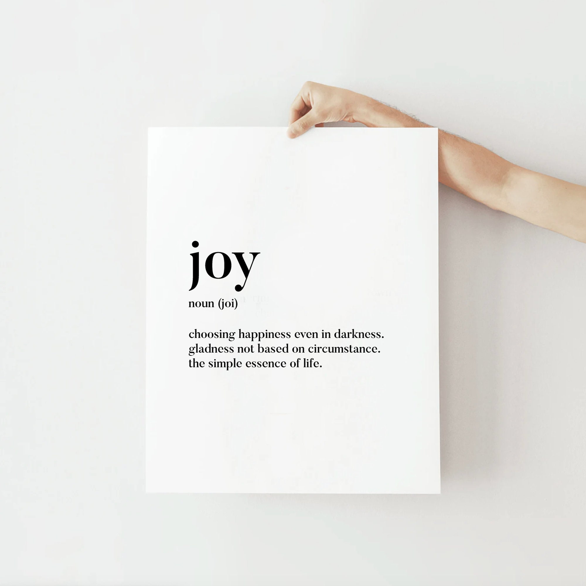 Joy Print, Joy Definition, Printable Wall Art, Inspirational Quotes ...