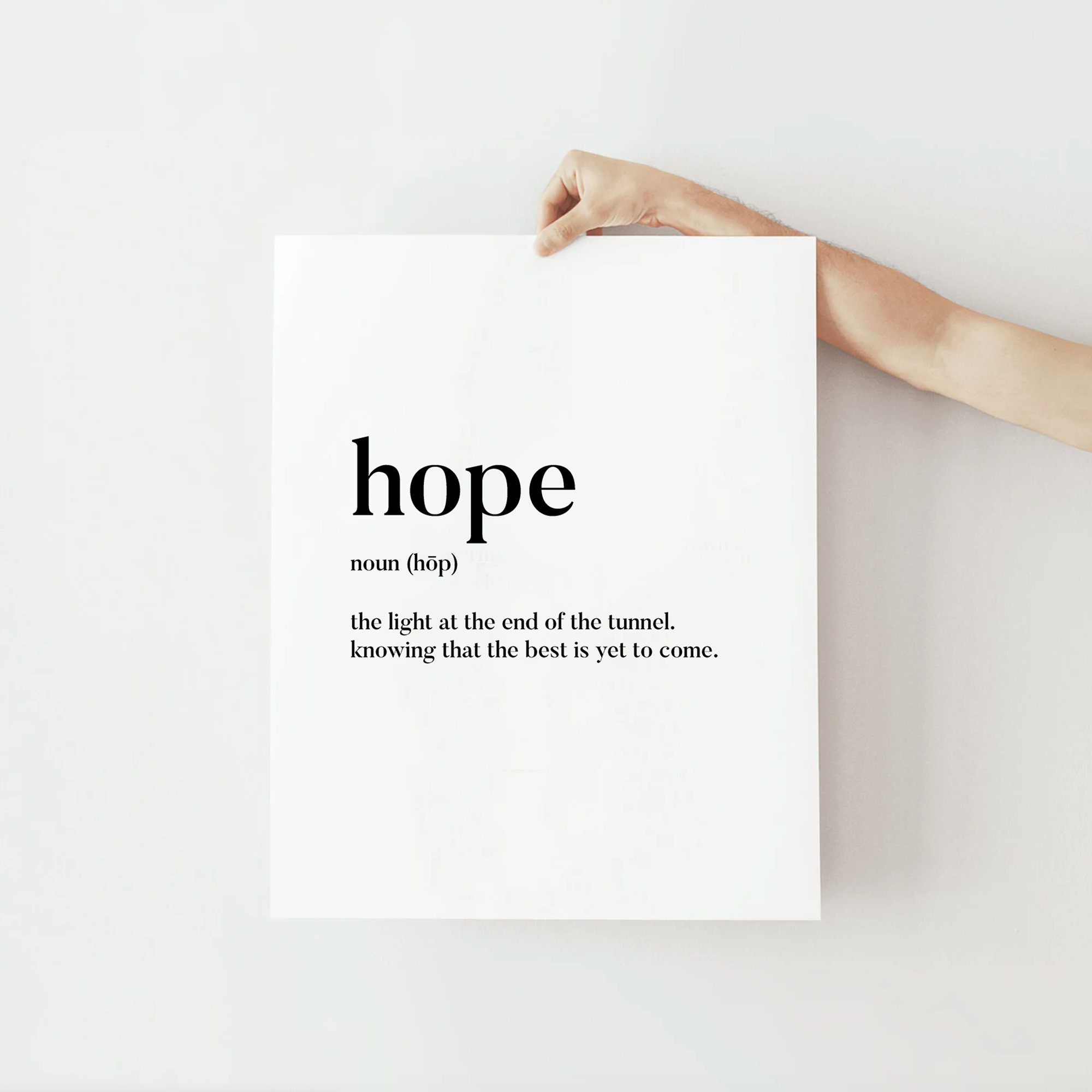 Hope Print, Hope Definition, Printable Wall Art, Inspirational Quotes ...