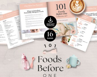 Baby Food Tracking Printable Baby's First Food Checklist - Etsy