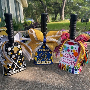 Custom Cowbell football, Baseball, Soccer, Track, Cheer, Dance, Drill ...