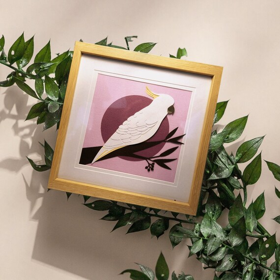 Paper Sulphur-crested Cockatoo Paper Art Handmade - Etsy