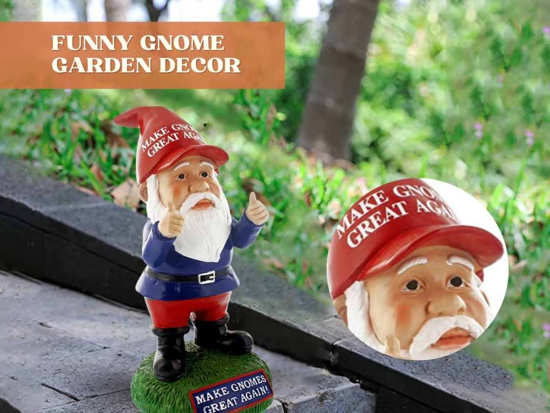 Funny Garden Gnome Sculpture Outdoor Dwarf Ornaments Garden - Etsy