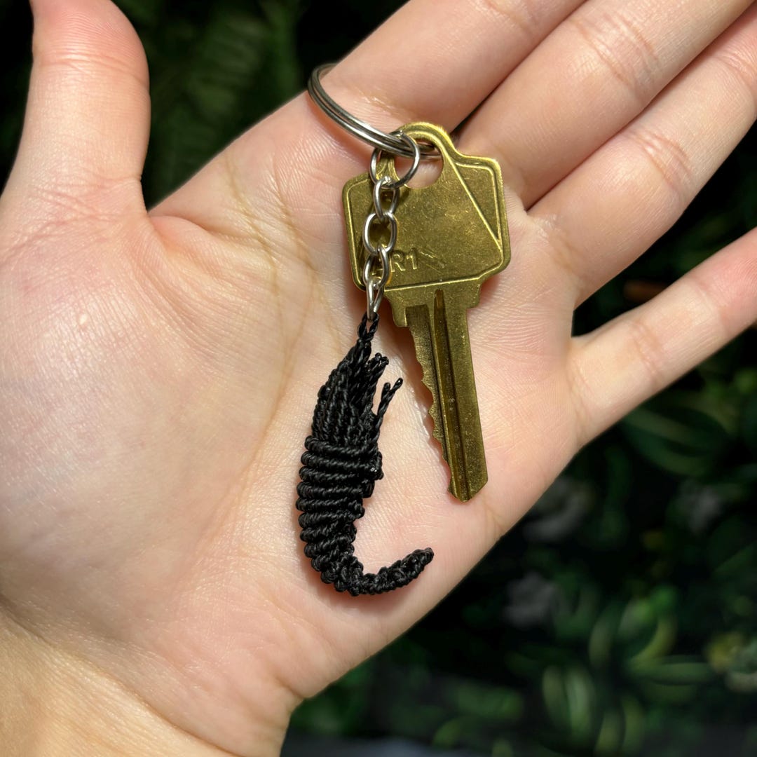 Boho Macrame Keychain| Handmade Shrimp Keychain | Gift for Her| Gift ...