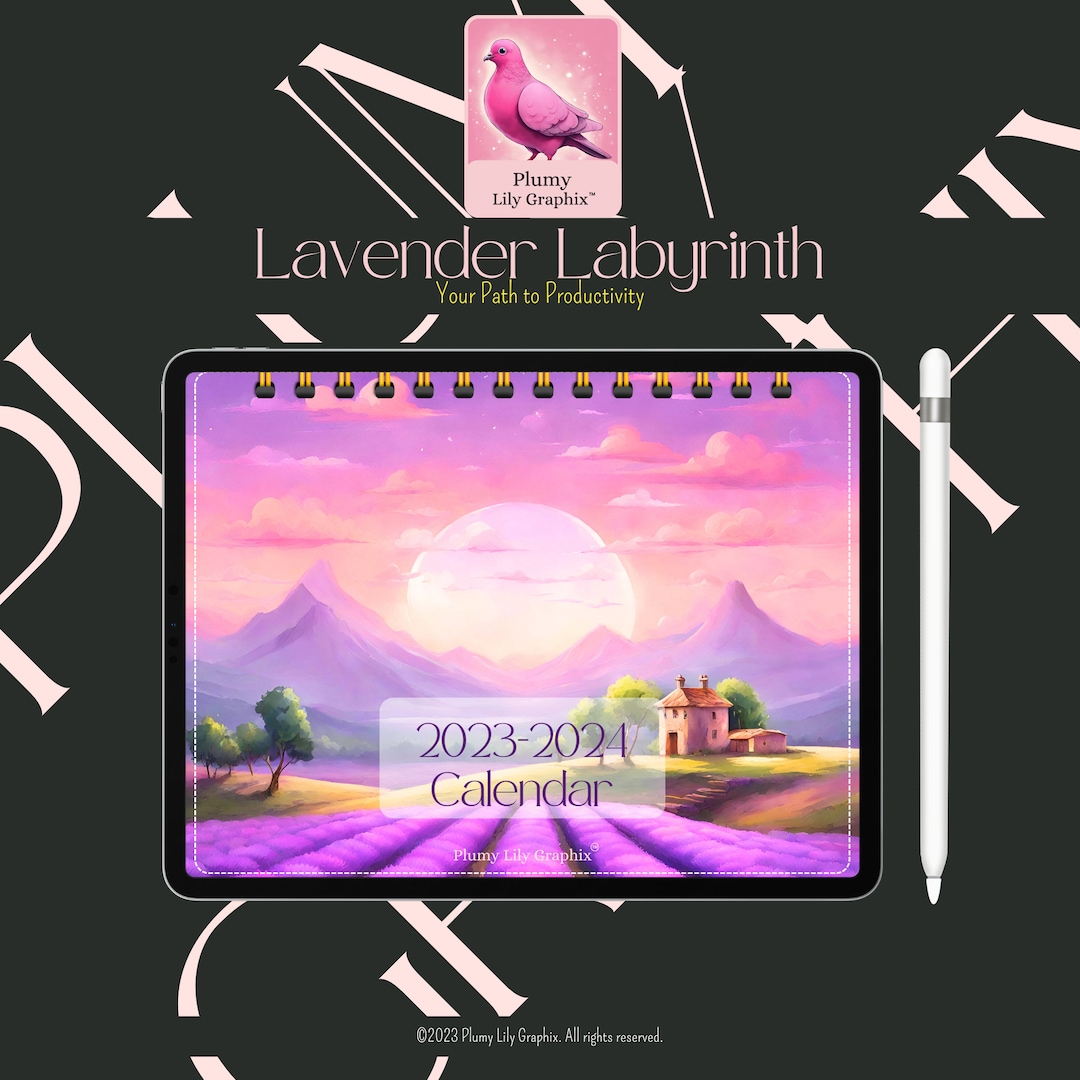 2023/2024 Printable Landscape Calendar Minimalist Monthly Calendar ...