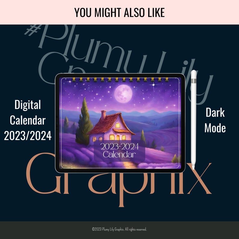 2023/2024 Printable Landscape Calendar Minimalist Monthly Calendar ...