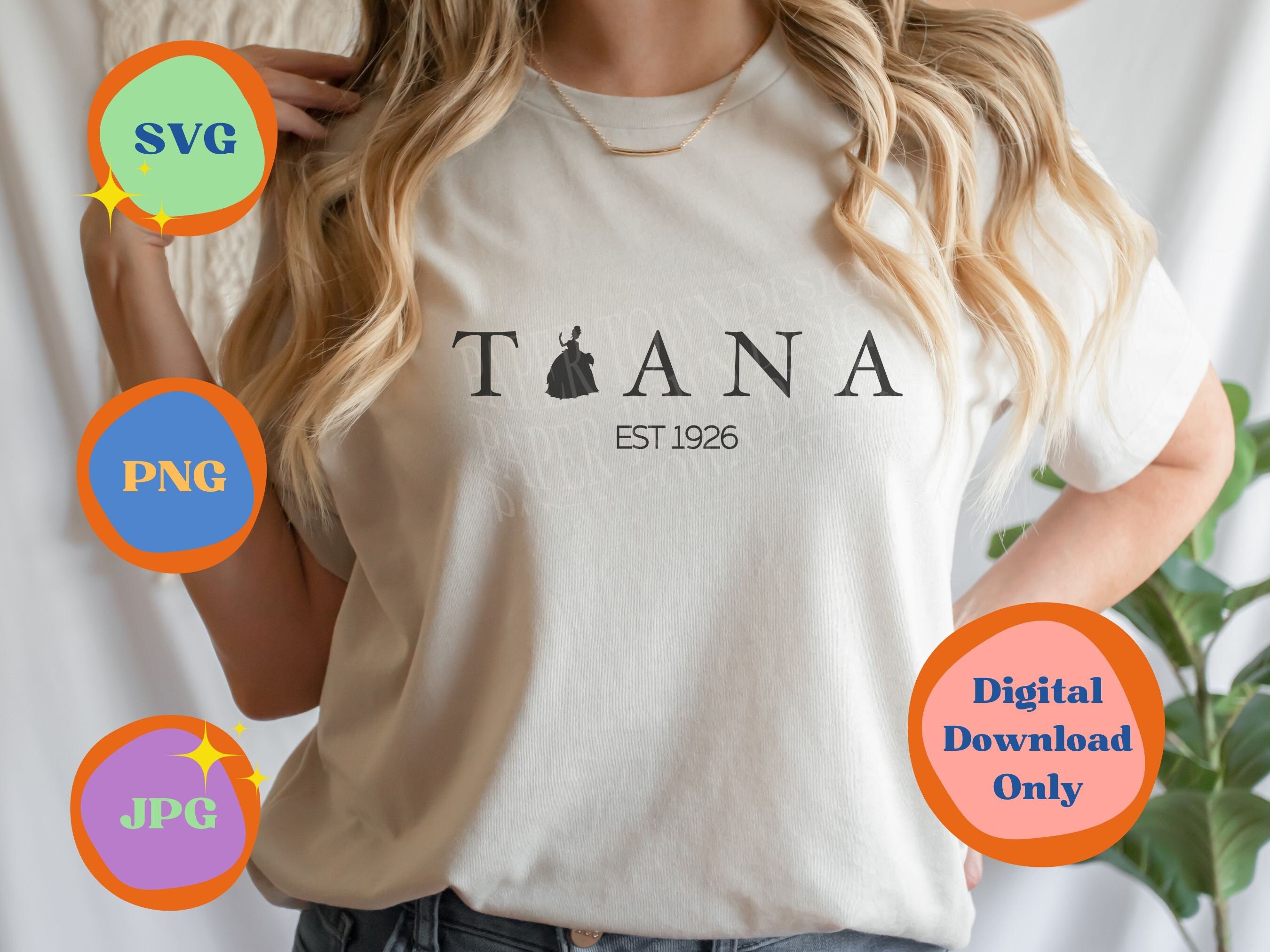 Tiana Name Silhouette SVG | PNG | JPG - Etsy