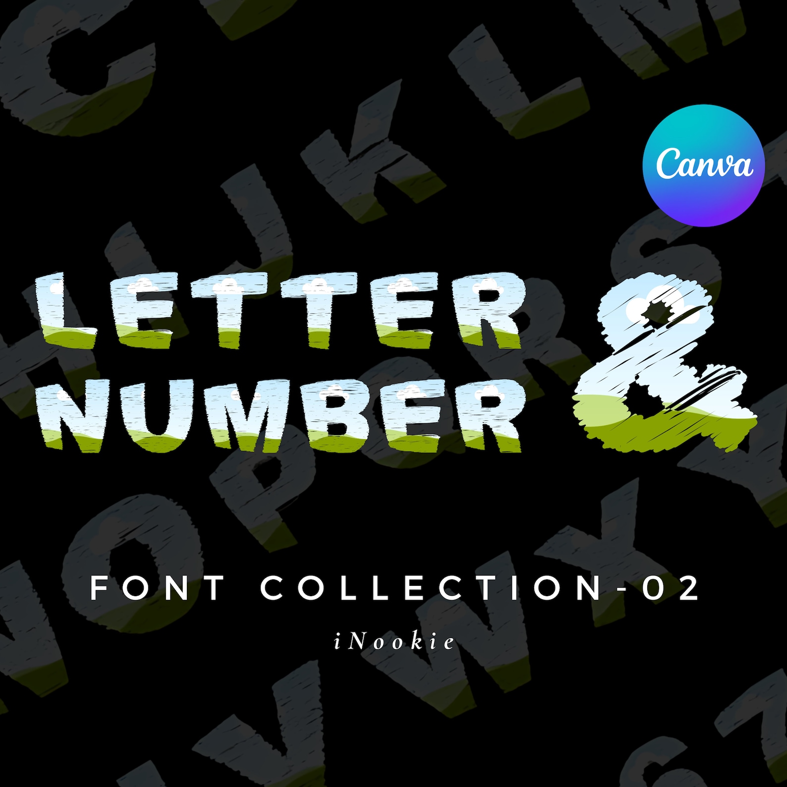 Custom Canva Alphabet Frame Template, Letters Template, Numbers ...