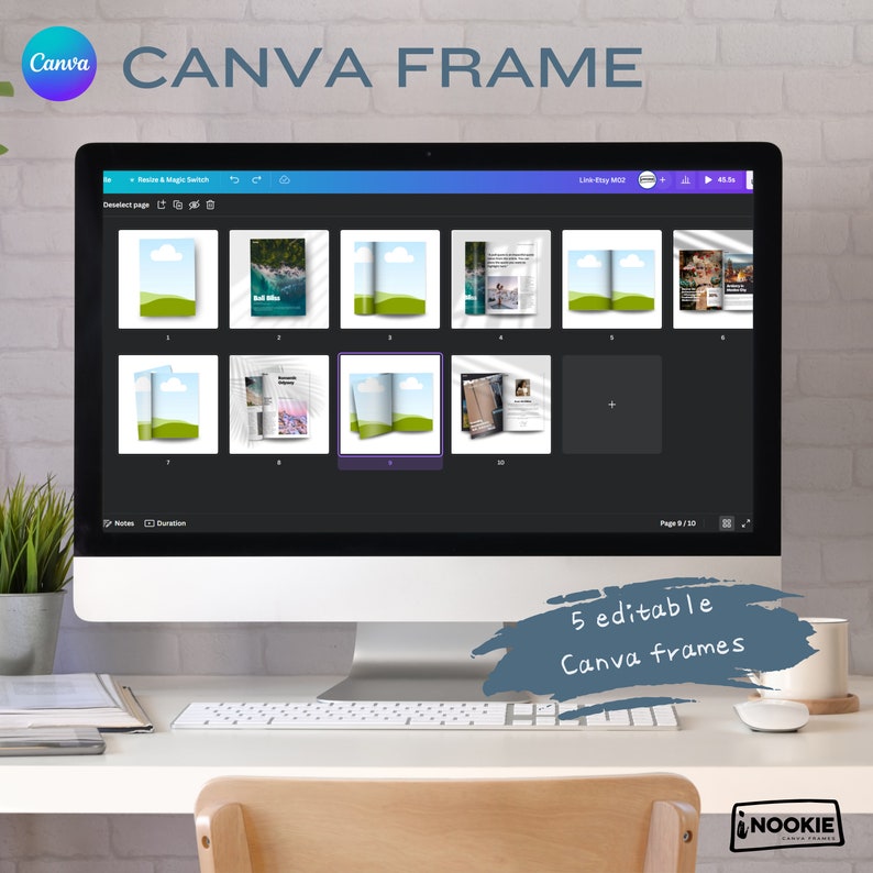 Minimalist Magazine Mockup Canva Template (PDF) - Etsy